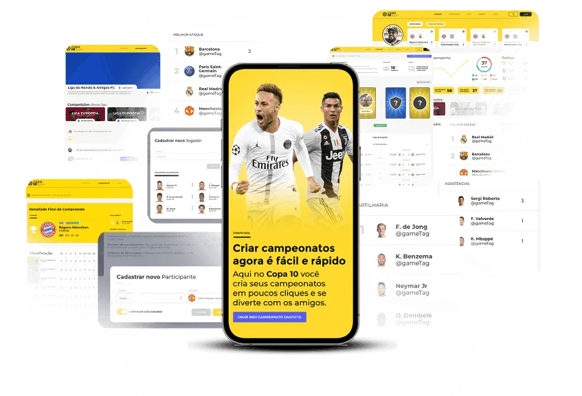 Copa10 - Gerenciador de Campeonatos para EA FC, eFootball e Futebol Real
